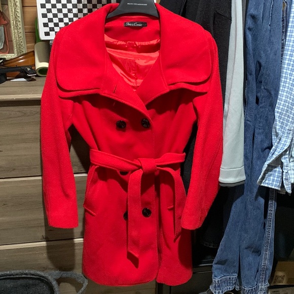 Jackets & Coats | Red Double Collared Double Breasted Jacket | Poshmark